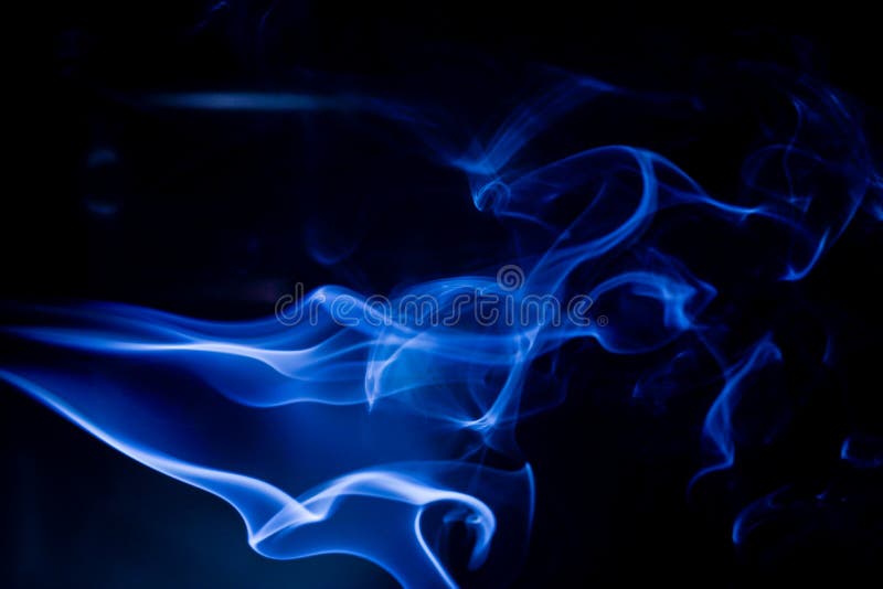 Blue Toxic Fumes Movement on a Black Background Stock Image - Image of ...