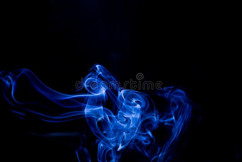 Blue Toxic Fumes Movement on a Black Background Stock Photo - Image of ...
