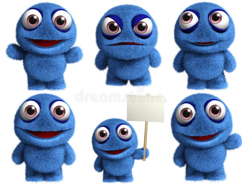 Blue toy stock illustration. Illustration of fluff, mutation - 27336554