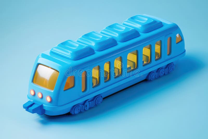 A Blue Toy Train with Windows, Designed for Children S Play and ...