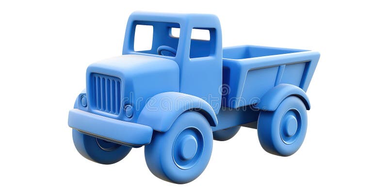 Blue Toy Truck Isolated on Transparent Background Stock Illustration ...