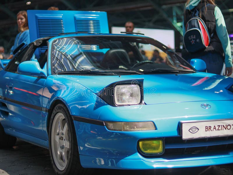 Blue Toyota MR2 Gt editorial stock photo. Image of exhebition - 317952473