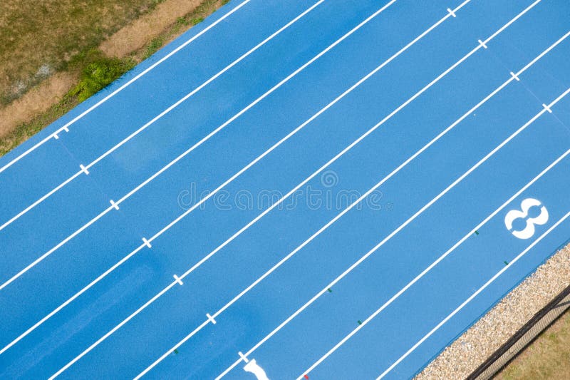 Blue track from above stock photo. Image of distance, contest - 6069324