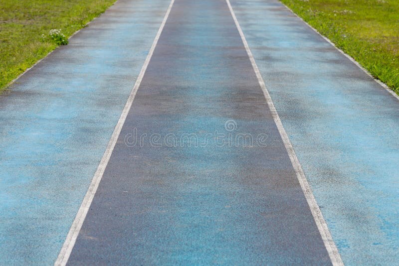 Blue Track stock image. Image of sports, practice, grass - 53838705