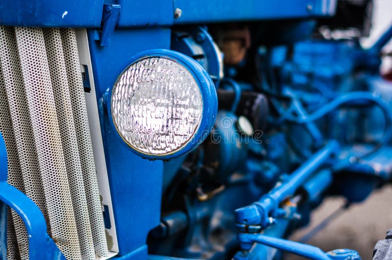 Blue Tractor stock photo. Image of mechanical, gear, mechanics - 64692406