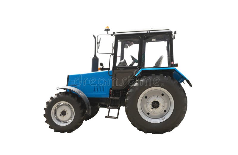 Brand New Blue Tractor Isolated White Background Stock Photos - Free ...