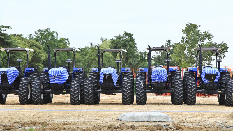 Blue tractor stock image. Image of beautiful, natural - 31703909