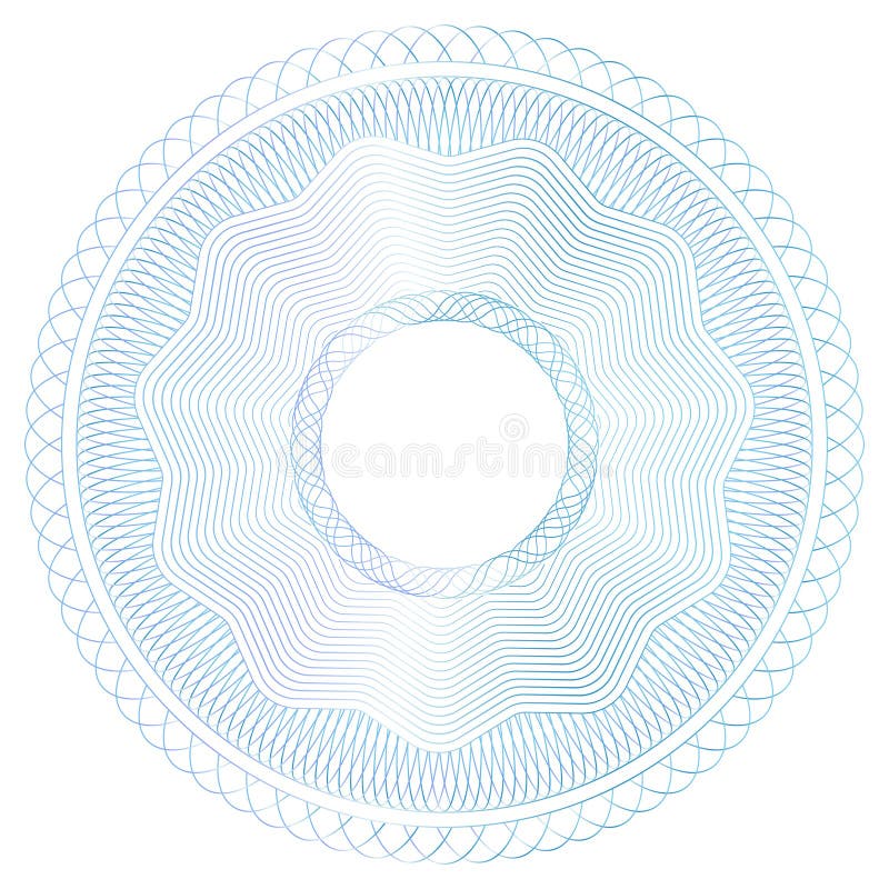 Blue Traditional Guilloche Certificate Watermark Element Stock Vector ...