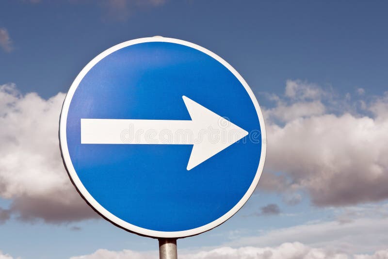 The Way Forward Signpost in the Sky Stock Image - Image of forward ...