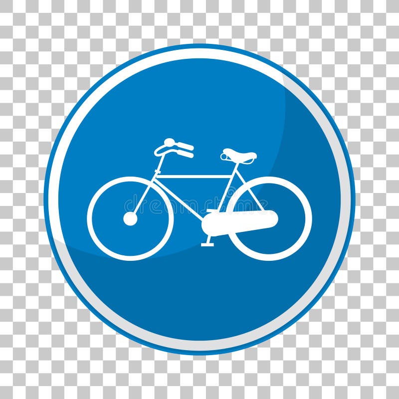 Blue Traffic Sign on White Background Stock Vector - Illustration of ...