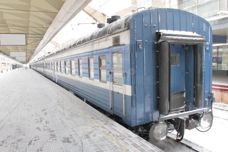 Blue train stock photo. Image of departure, rolling, station - 12848276