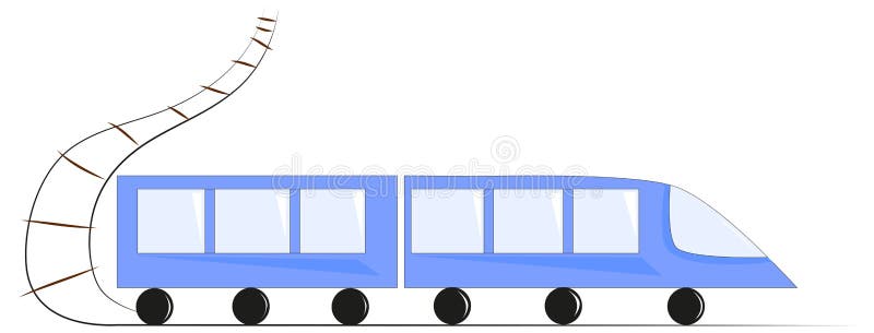 Blue train stock vector. Illustration of simple, design - 30672350