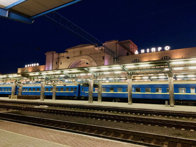 Blue train at the station stock image. Image of italy - 167624815