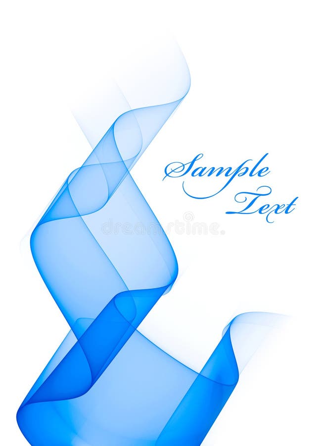Blue Translucent Abstraction on White Background Stock Illustration ...