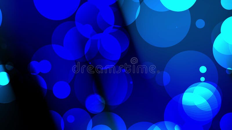 Blue Translucent Circles in Varying Sizes and Darkness Against a Dark ...