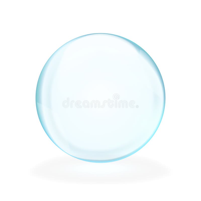 Blue Translucent Light Sphere with Glares and Transparency Stock Vector ...