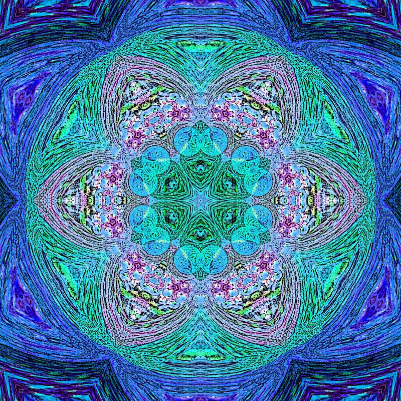 Blue Transparent Floral Arabesque Stock Illustration - Illustration of ...