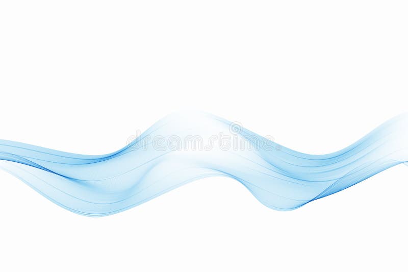 Blue Transparent Flow of Wavy Lines, Abstract Wave Blue. Stock Photo ...