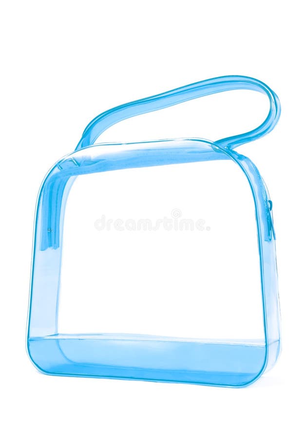 Blue transparent handbag stock photo. Image of isolated - 10718074