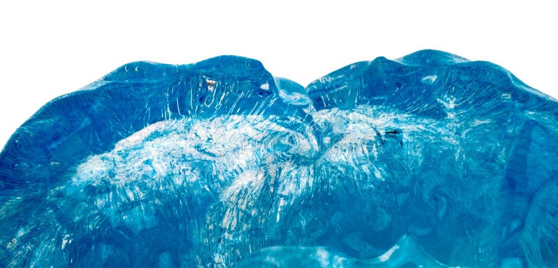 Blue Transparent Ice Shapes on a White Background Stock Image - Image ...