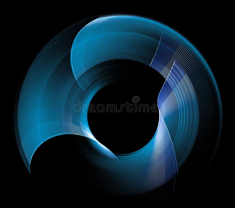 The Blue Transparent Layered Planes are Curved To Create a Circular ...