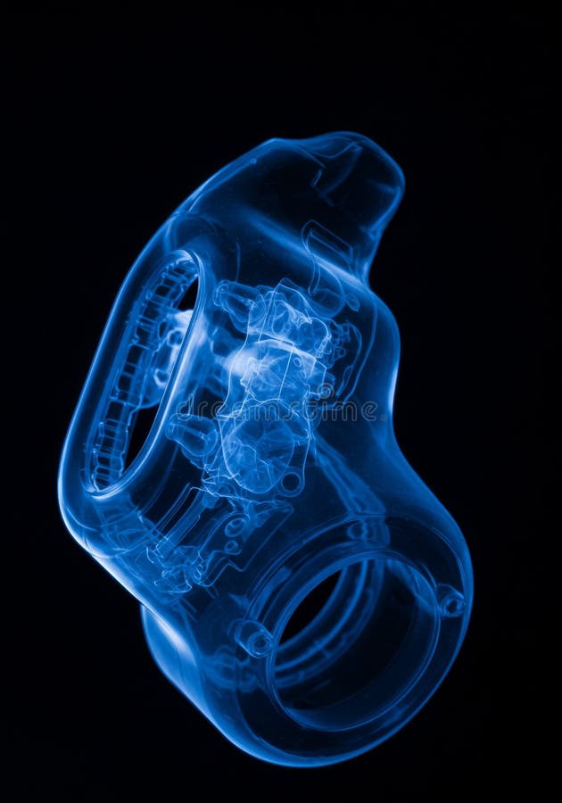 Blue Transparent Machine Part 3D Render Stock Illustration ...