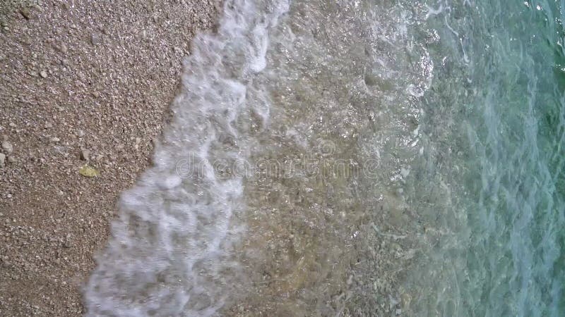 Blue Transparent Sea, Rocks are Visible at the Bottom Stock Footage ...