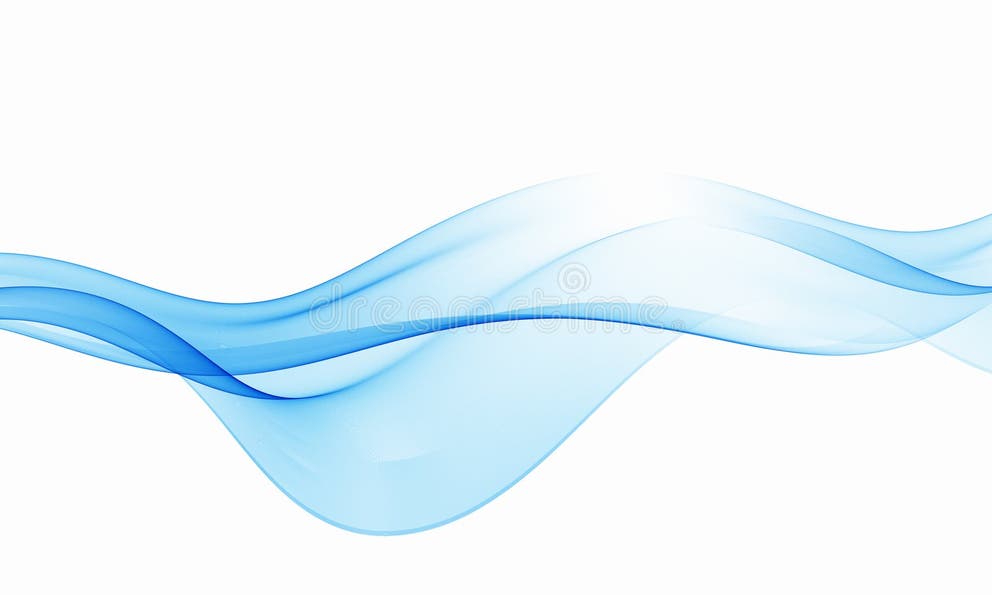 Blue Transparent Transparent Smoky Flow Abstract Wave , Design Element ...