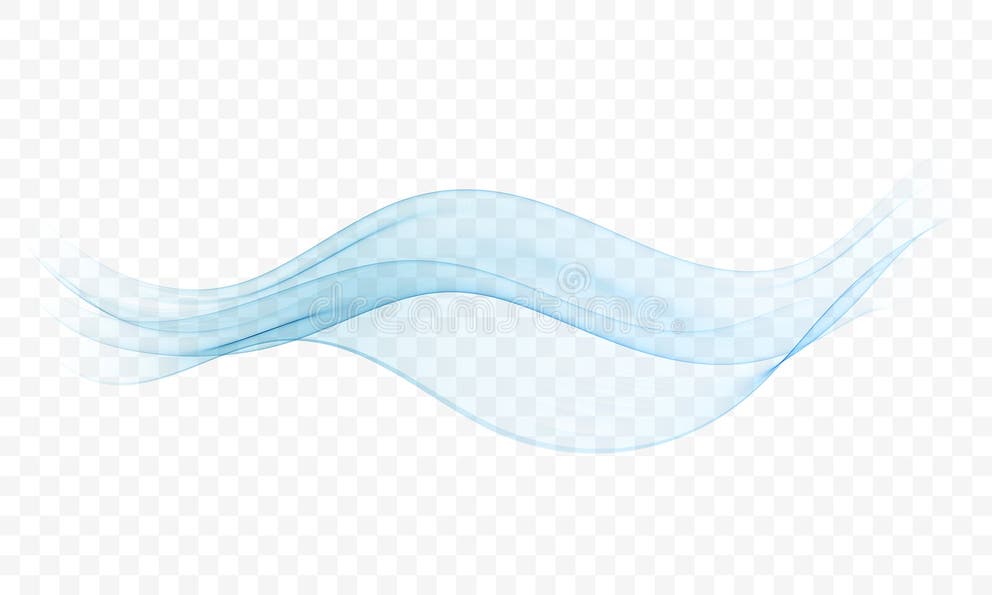 Blue Transparent Transparent Smoky Flow Abstract Wave , Design Element ...