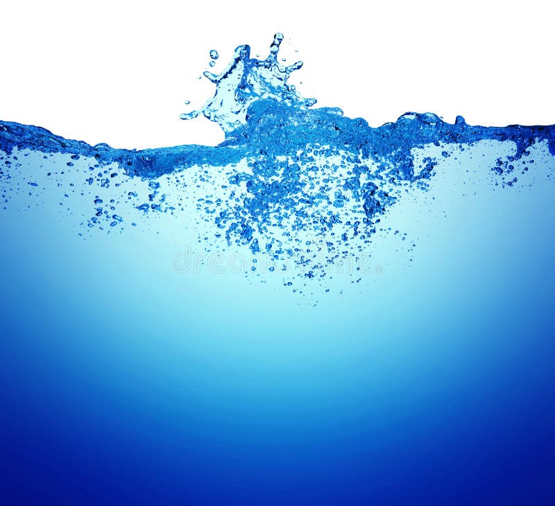 Blue Transparent Water Splash Realistic Beautiful Blue Clean Water on ...