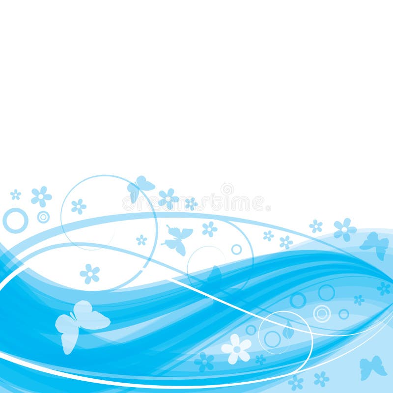 Blue Swirl Banner Background Stock Vector - Illustration of blue ...