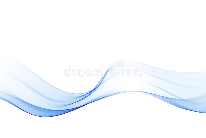 Blue Transparent Wave Flow, Abstract Wave Design Element. Stock Vector ...