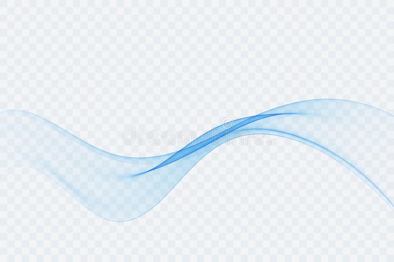 Blue Transparent Wave Flow on Transparent Background, Abstract Blue ...