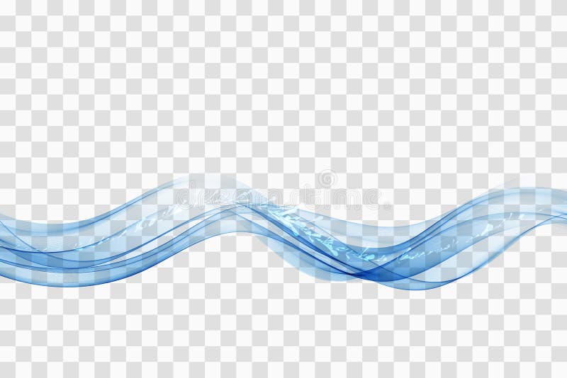 Blue Transparent Wavy Element, Blue Abstract Wave. Stock Vector ...