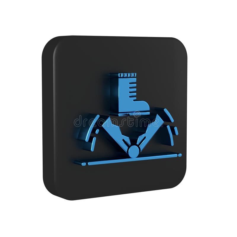 Blue Trap Hunting Icon Isolated on Transparent Background. Black Square ...