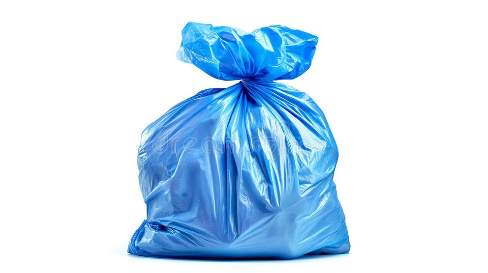 Blue Trash Bag, AI Generated Stock Illustration - Illustration of trash ...