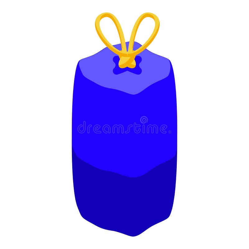 Blue Trash Sack Icon Isometric Vector. Garbage Bin Stock Vector ...