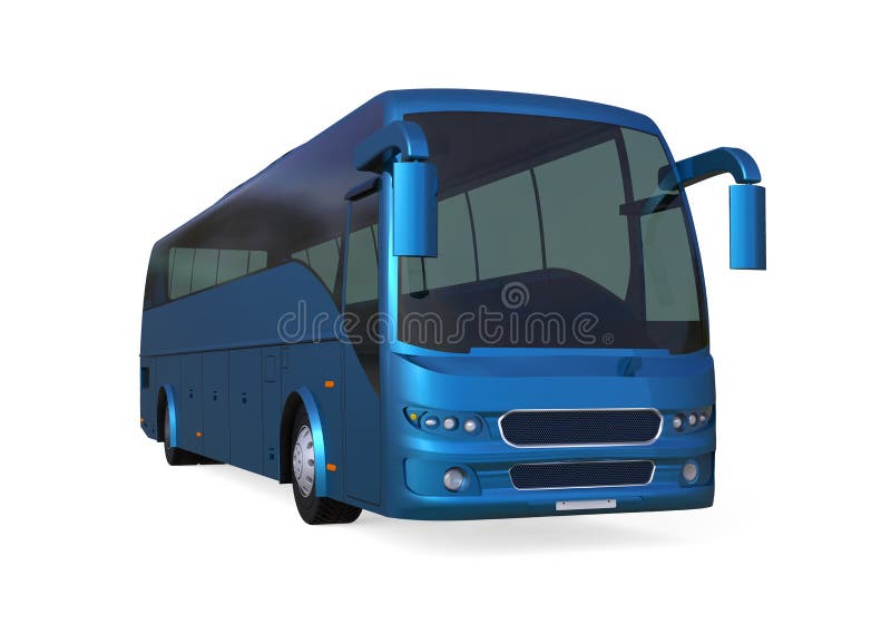Blue Travel Bus stock illustration. Illustration of people - 82753783
