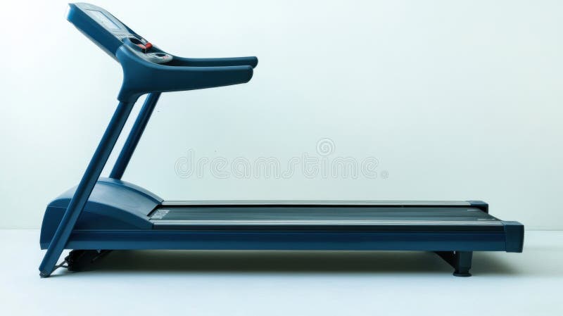 Blue Treadmill Machine Isolated on White Stock Image - Image of health ...