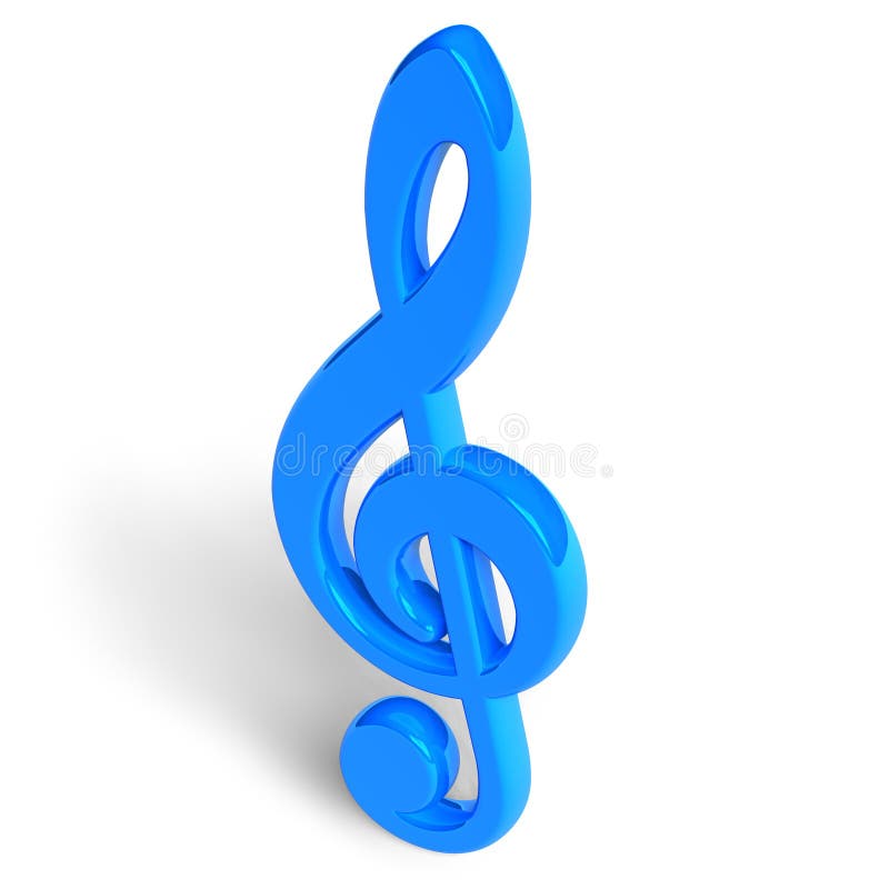 Treble clef isolated stock illustration. Illustration of music - 8519999