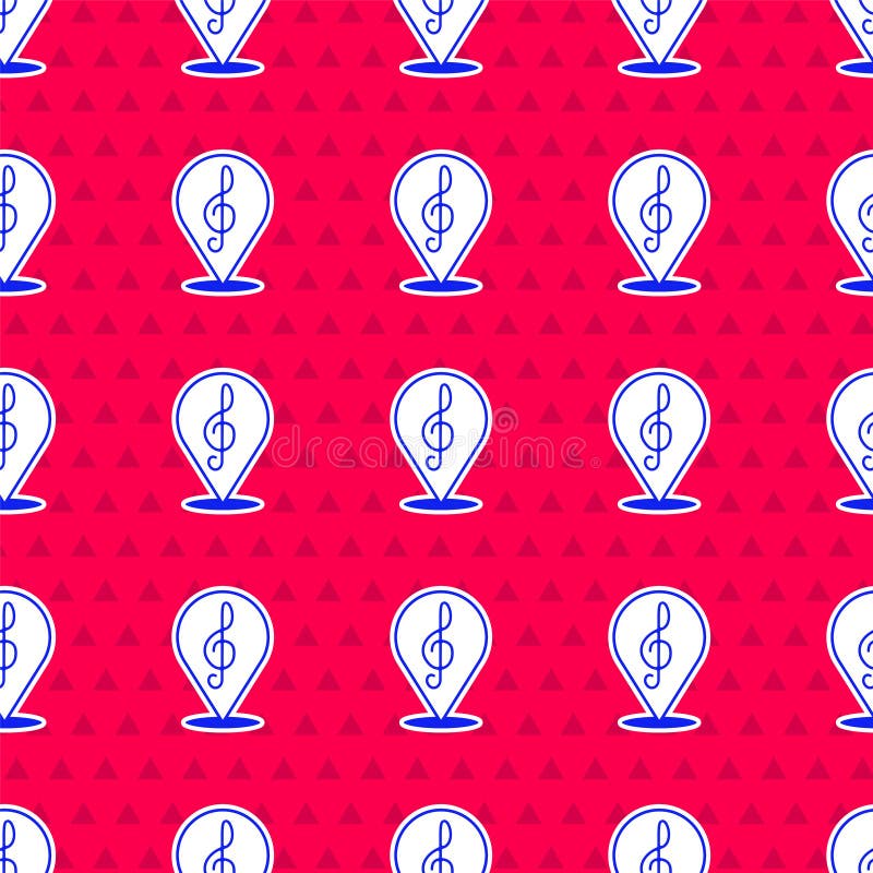 Blue treble clef symbol stock vector. Illustration of music - 23724900