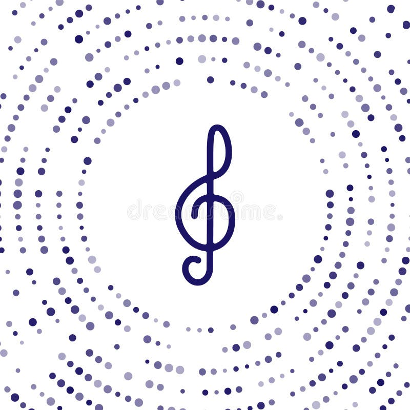 Blue treble clef symbol stock vector. Illustration of music - 23724900