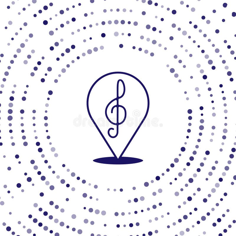 Blue treble clef symbol stock vector. Illustration of music - 23724900