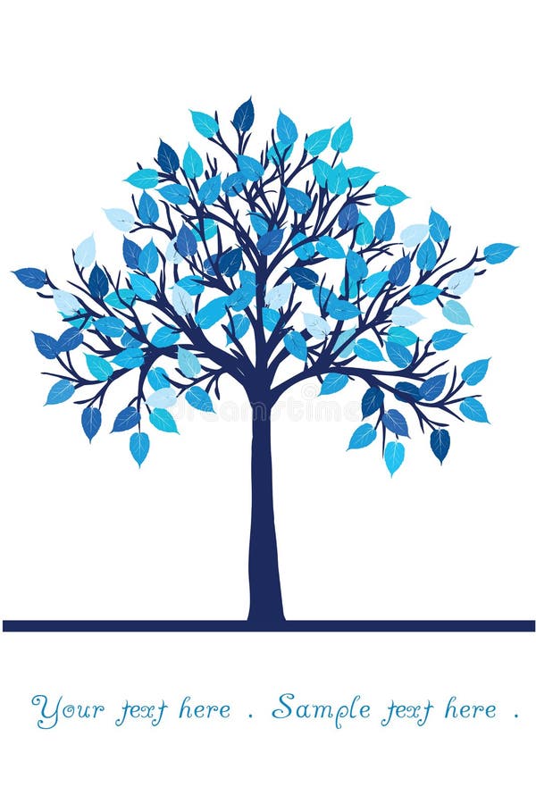 Blue tree stock vector. Illustration of nature, backdrop - 20121075