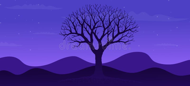 Blue Tree Background stock vector. Illustration of mountains - 152074219