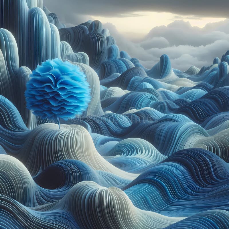 The Blue Tree. stock illustration. Illustration of environment - 324104950