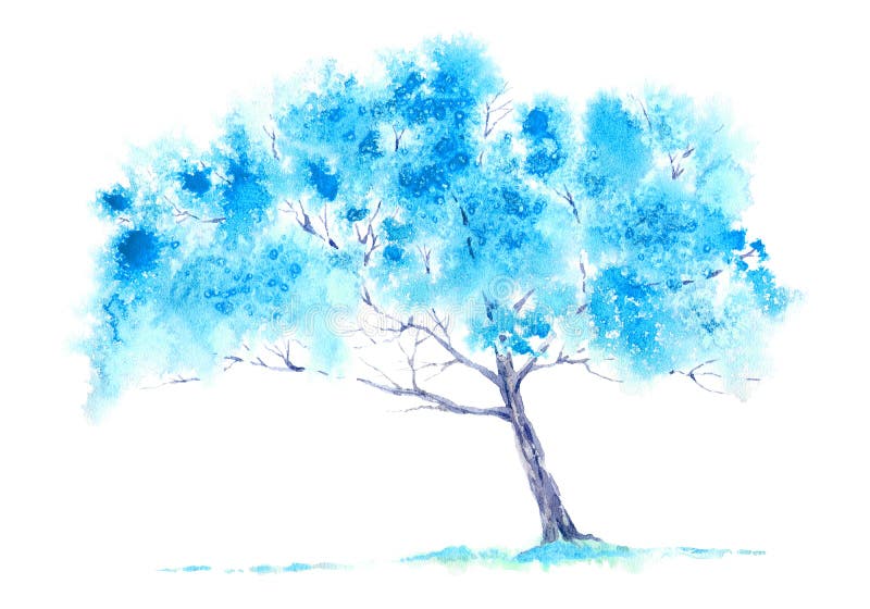 Blue tree stock vector. Illustration of nature, backdrop - 20121075