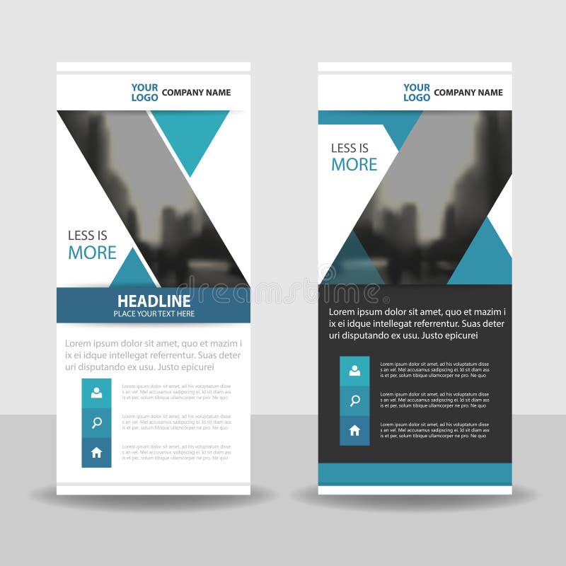 Blue Triangle Business Roll Up Banner Flat Design Template ,Abstract ...
