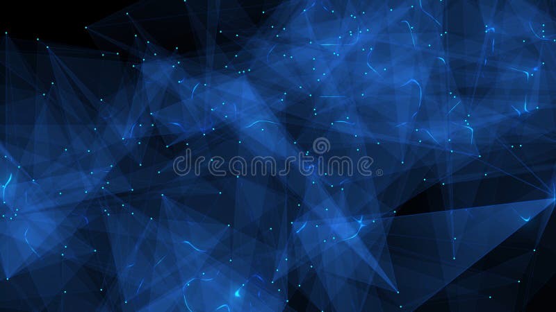 Blue Triangle Design Geometry Graphic Digital Technology Background ...
