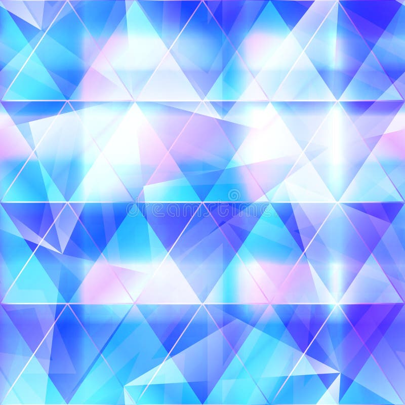 Blue Triangle Geometric Seamless Pattern Stock Vector - Illustration of ...